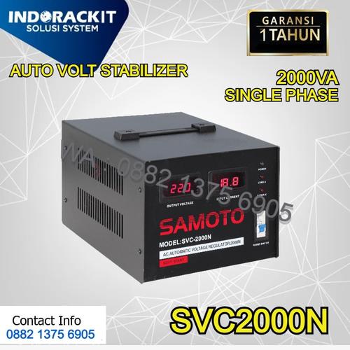 Jual SAMOTO Digital Stabilizer Listrik Single Phase 2000VA Stabiliser ...