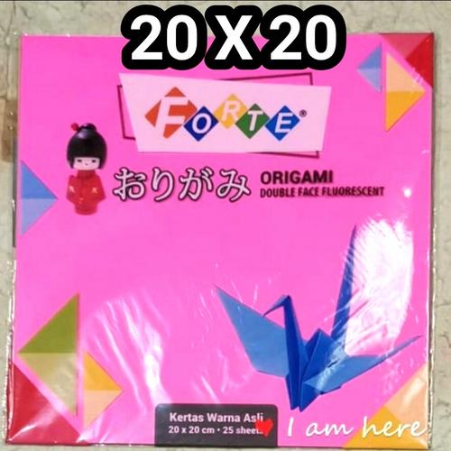 Jual KERTAS ORIGAMI FORTE 20 X 20/KERTAS LIPAT WARNA 2 SISI - Jakarta ...