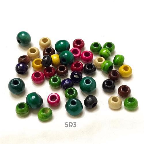 Jual Manik Kayu warna ukuran 1,2cm, 1,5cm | Wooden Beads | Manik kayu ...