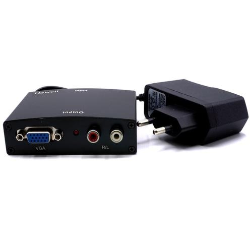 Jual Howell Converter HDMI to VGA with Adaptor - hdmi in vga out - Kota ...