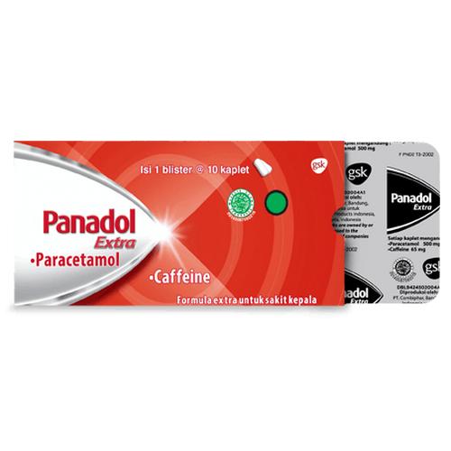 Jual PANADOL EXTRA MERAH PARACETAMOL & CAFFEINE PEREDA NYERI 10 TAB ...
