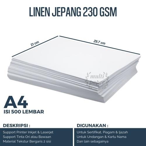 Jual Kertas Linen A4 230 gr isi 500 lembar / Kertas Linen Jepang 230 gr ...