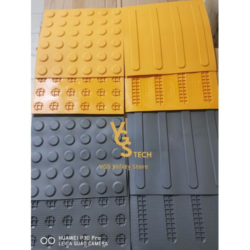 Promo Blind Road Sidewalk Safety Rubber Tile Tactile Paving Block Tunanetra - Kuning, Dot (Bulat ...