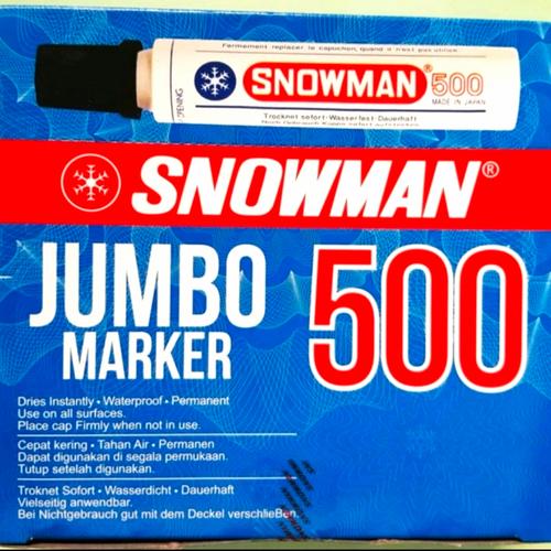 Jual SPIDOL SNOWMAN PERMANENT JUMBO MARKER 500(HITAM, BIRU, MERAH ...