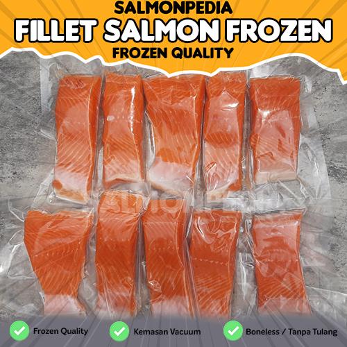 Jual Salmon Fillet Frozen Portion 1kg cut @200g/Fillet Salmon Beku ...
