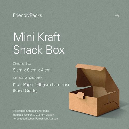 Jual Mini Snack Box - Packaging Kraft Paper - 8 x 8 x 4 cm - Cetak ...