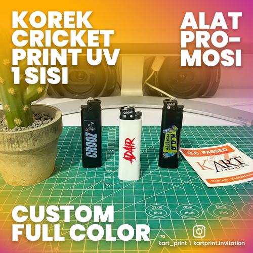 Jual Cricket Custom Korek Api Lighter Promosi Cetak UV Full Color (1 ...