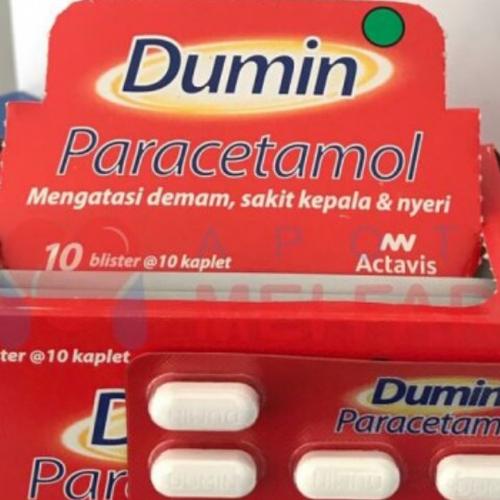 Jual DUMIN per STRIP isi 10 Tablet / Paracetamol Demam Sakit Kepala ...