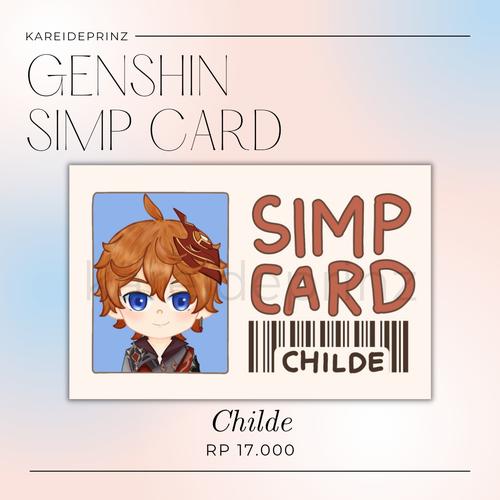 Jual Genshin Impact Simp Card - Genshin Fanmerch - Childe, Unsealed ...