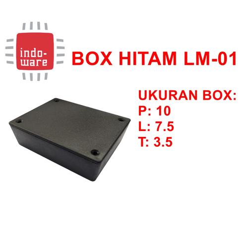 Jual BOX HITAM LM-01 KOTAK PROJEK ARDUINO10x7.5x3.5cm BOX-100x75x35LM01 ...
