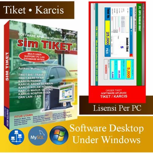 Jual Software Tiket Karcis FLAT Parkir Bermain Renang Bioskop Lisensi 1 PC - Kab. Sukoharjo ...