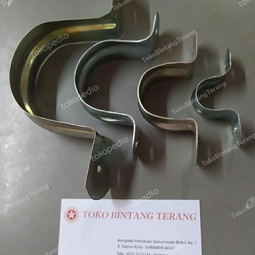 Jual Klem Pipa 1/2" - 50 pc/ Klem Plat Besi Tebal / Klem Omega / Klem ...