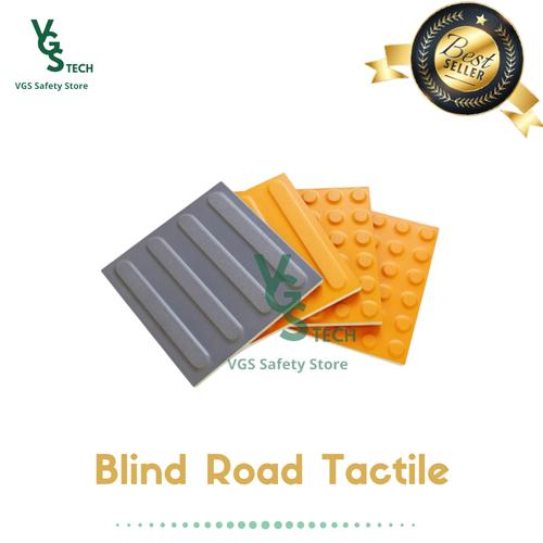 Promo Blind Road Sidewalk Safety Rubber Tactile Paving Block - Kuning ...