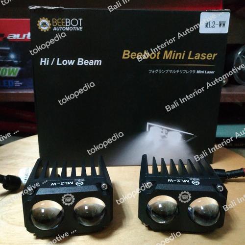 Jual Paket Lampu Mini Projector BiLED Laser BEEBOT ML2-W Lo/Hi 6000K ...