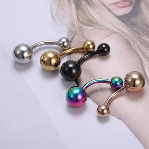 Jual Piercing Belly Anting Puser Polos Stainless Steel - Rainbow ...
