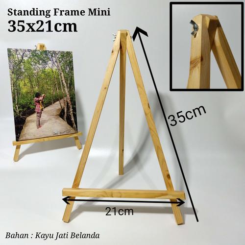 Jual Standing Frame 35x21cm kanvas utk A4 10R Easel kayu jatibelanda ...