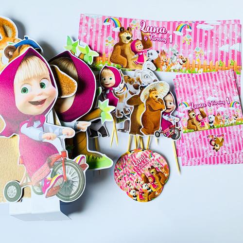 Jual Paket Label Dessert Table Birthday / Hiasan Meja - Masha n The ...