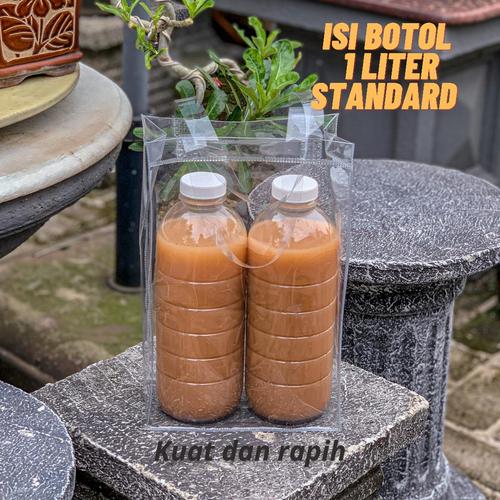 Jual 025 Tas Mika PVC Polos Goodiebag Kantong Botol Kopi Wine Minuman ...