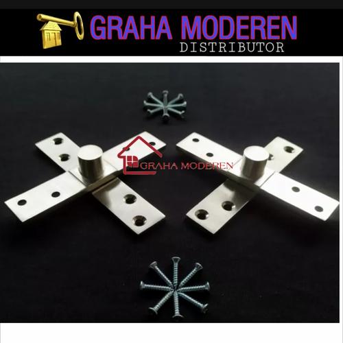 Jual engsel pivot jendela stainless putar engsel putar 1set atas bawah ...