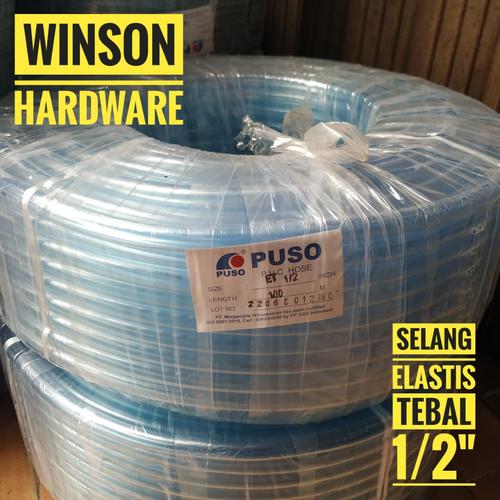 Jual Selang Elastis Tebal PUSO 1/2" Roll 100m Bening Air Transparan ...