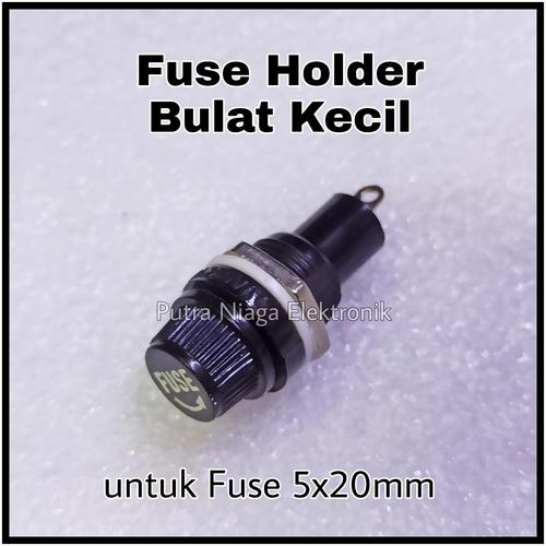 Jual Fuse Holder Bulat Kecil / Rumah Fuse 5x20mm Panel / Tempat Sikring ...