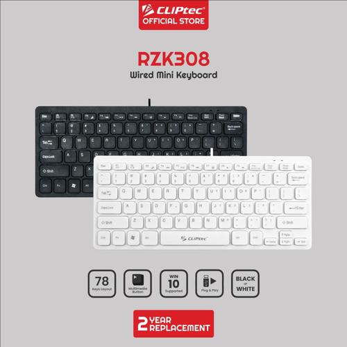 Jual KEYBOARD MINI EXTERNAL LAPTOP COMPUTER MACBOOK CLIPTE RZK308 ...