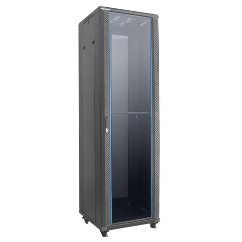 Jual INDORACK Standing Close Rack 42U Depth 600mm Glass Door 19inch ...