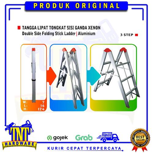 Jual XENON Tangga Lipat Tarik Aluminium Stik 3S 1,2M Magic Folding ...