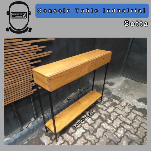 Jual SOTTA Console Table / Meja Konsol / Meja Laci Kayu Besi Industrial ...