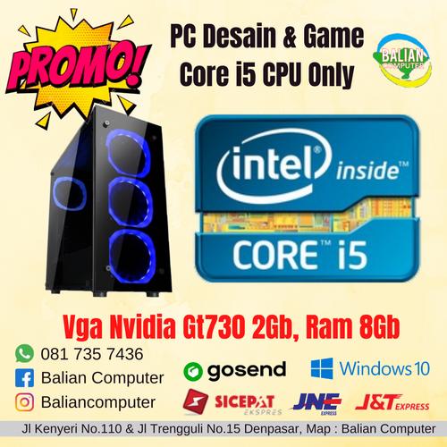 Jual CPU Rakitan Intel Core i5 Gaming dan Desain Ram 8gb vga gt730 2gb ...