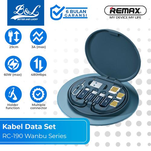 Promo REMAX RC-190 Kabel Data C to C 60W Multiple Connector Set SIMcard Pin - Putih - Jakarta ...