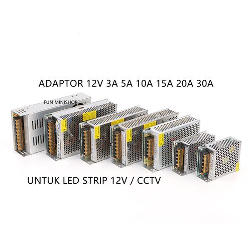 Jual POWER SUPPLY 12V TRAFO LED STRIP CCTV ADAPTOR 12V - 20A - Jakarta ...