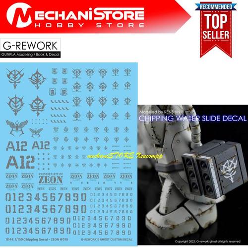 Jual WATER DECAL CHIPPING DECAL ZEON GRAY CAUTION GUNDAM by G-REWORK ...