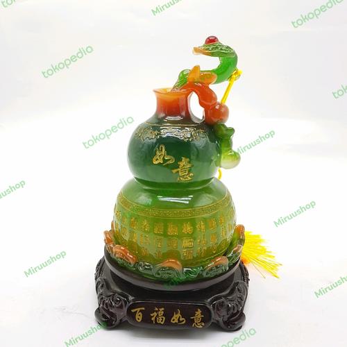 Jual Pajangan patung labu botol / holo / botol labu / labu hoki giok ...