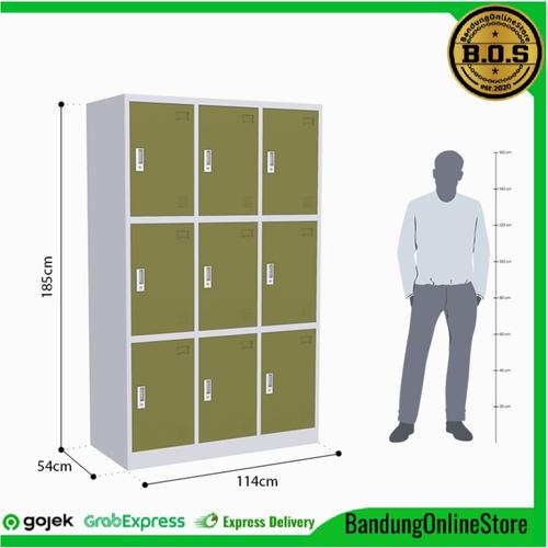 Jual Lemari Loker Besi 9 Pintu Informa Locker Cabinet Karyawan Putih ...