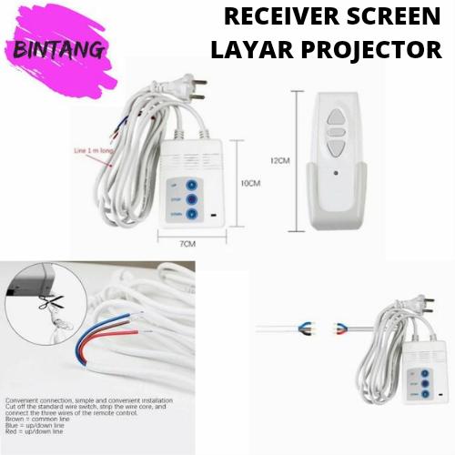 Jual Mesin dan Remot Screen Layar Proyektor Motorized - Putih - Jakarta ...