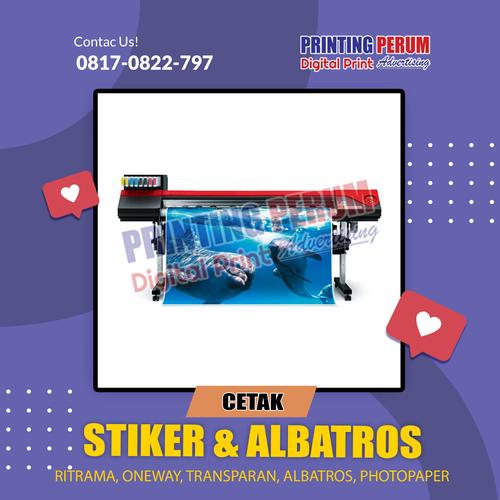 Jual Cetak Stiker Vinyl Ritrama transparan oneway albatros meteran ...