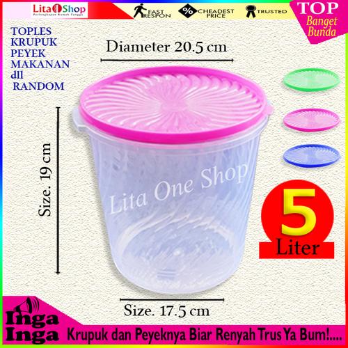 Jual Toples 5 Liter Tempat Kerupuk Peyek Asinan Toples Sealware 5 L - Kota Tangerang Selatan ...
