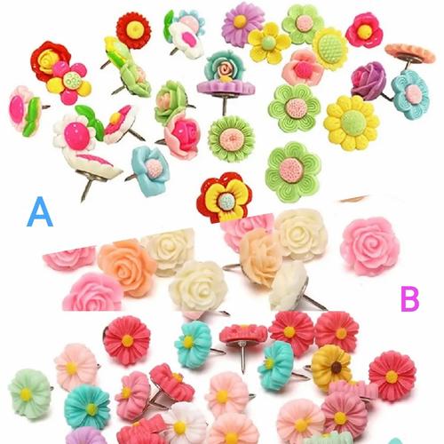 Jual Paku Tekan Push Pin Bunga Set(10pcs)LucuUnik DecorStationery ...