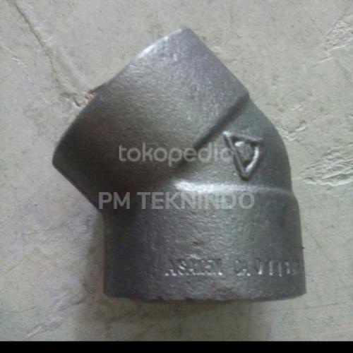 Jual Elbow Besi 45' derajat Class 3000 drat 1/2" ( inch ) - Jakarta ...