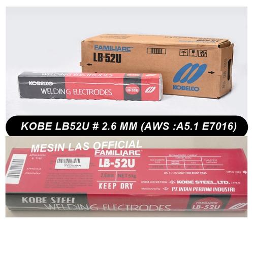 Jual Kawat Las KOBE LB52U Size 2.6MM Welding Electrodes Kobe E7016 - Jakarta Barat - Mesin Las ...