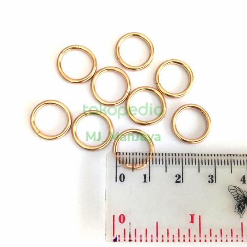 Jual Ring Bulat Ukuran 1 cm Tipis (per50pcs) warna Light gold dan Hitam ...