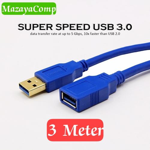 Jual USB 3.0 Perpanjangan Kabel Extension 3 Meter Male - Female Cable ...