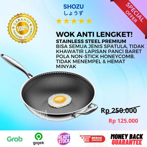 Jual WAJAN ANTI LENGKET TERBAIK HONEYCOMB FRY PAN STAINLESS STEEL ...