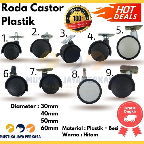 Jual Roda Caster Kursi Kantor Castor Plastik Nylon Besi Awet 1 2 inch ...