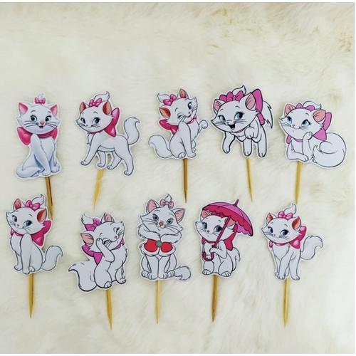 Jual Topper Birthday Tusukan Hiasan Ultah - Cupcake - Marie Cat Kucing ...