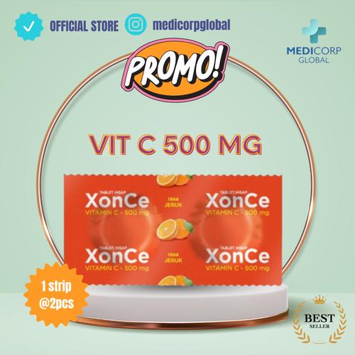Promo Xonce / xon ce vitamin C 500 mg strip isi 2 rasa jeruk vicee ...