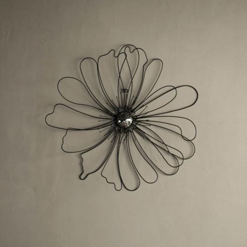 Promo Sumire Black Wall Decor Hiasan Dinding Metal Besi Bunga Flora ...