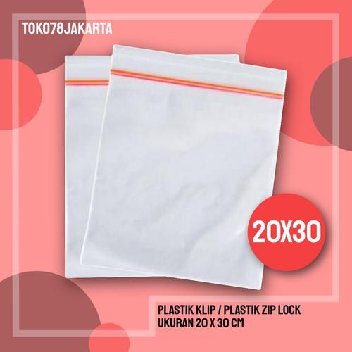 Jual KLIP PLASTIK ZIP LOCK 20 X 30 PLASTIK KLIP ZIPLOCK CLIP 20X30 100 ...