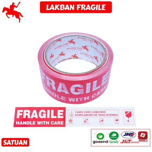 Jual Lakban Fragile Merah 48mm x 50M - Lakban Jangan di Banting - Merah ...